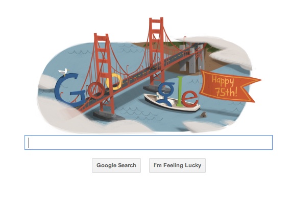 Google Doodle honors Golden Gate Bridge's 75th... - Jedemi